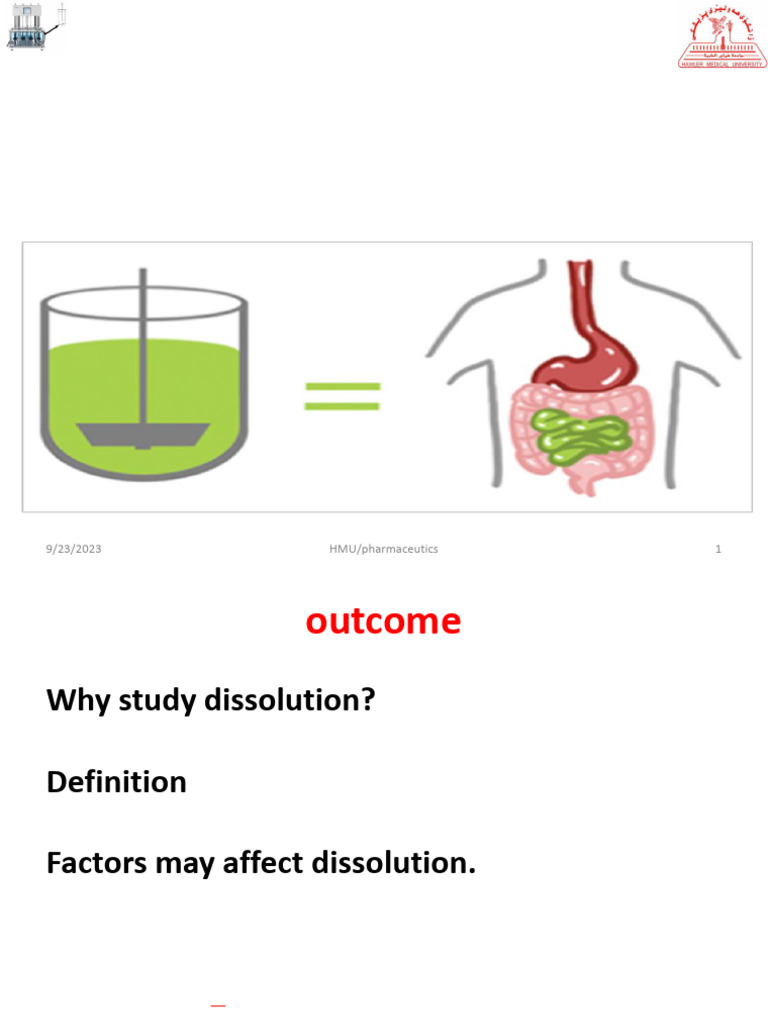 Methods of Drug Dissolution Testing | PDF | Solvation | Diffusion