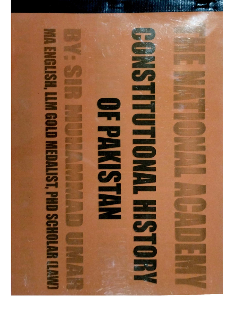 Constitutional History of Pakistan | PDF