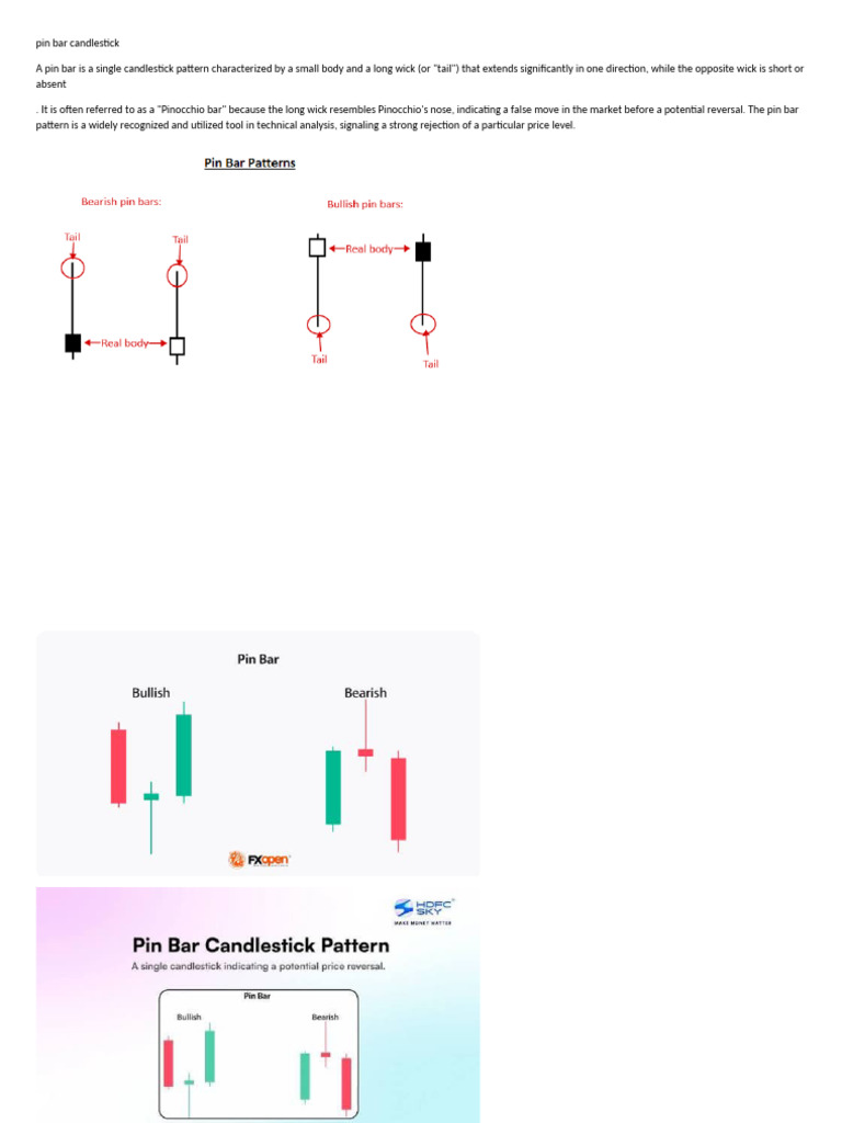 Understanding Pin Bar Candlestick Patterns | PDF