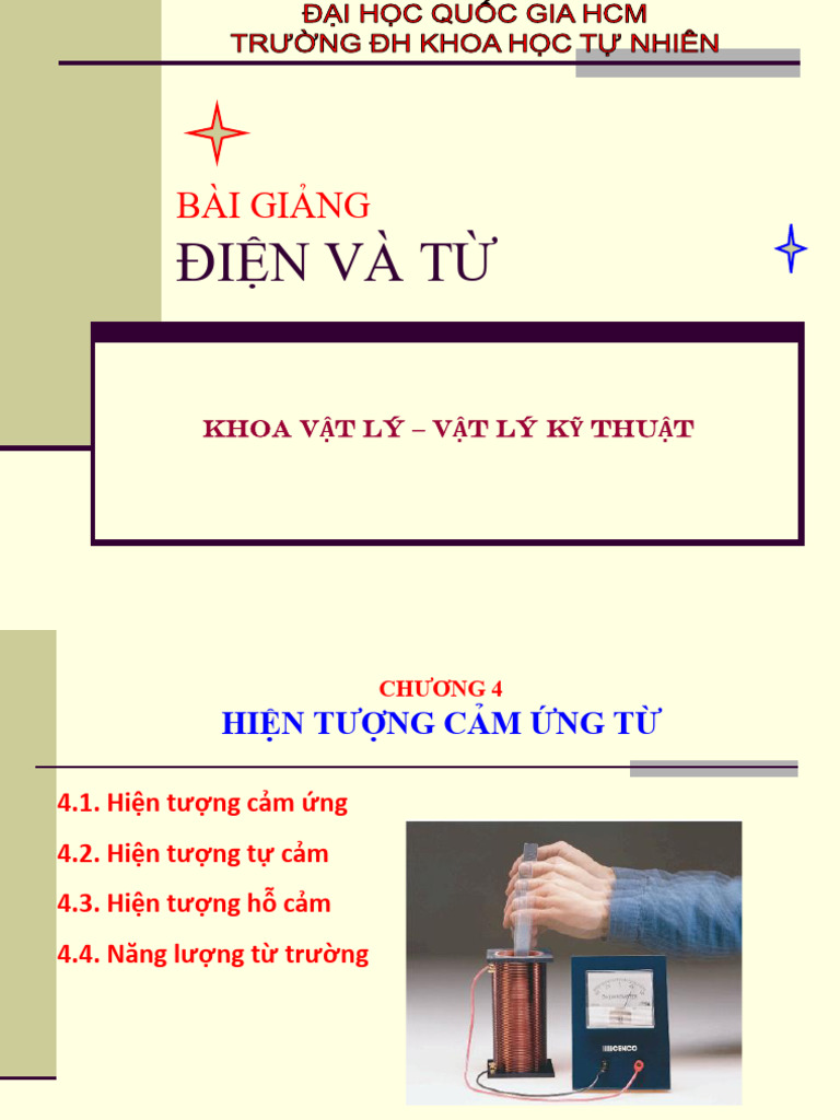 Baigiang - ĐIỆN VÀ TỪ - Chương 4 | PDF