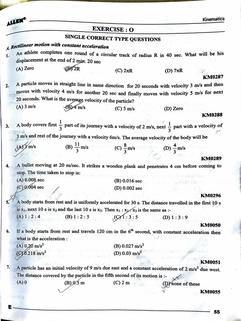 Kinematics 1d and 2d | PDF