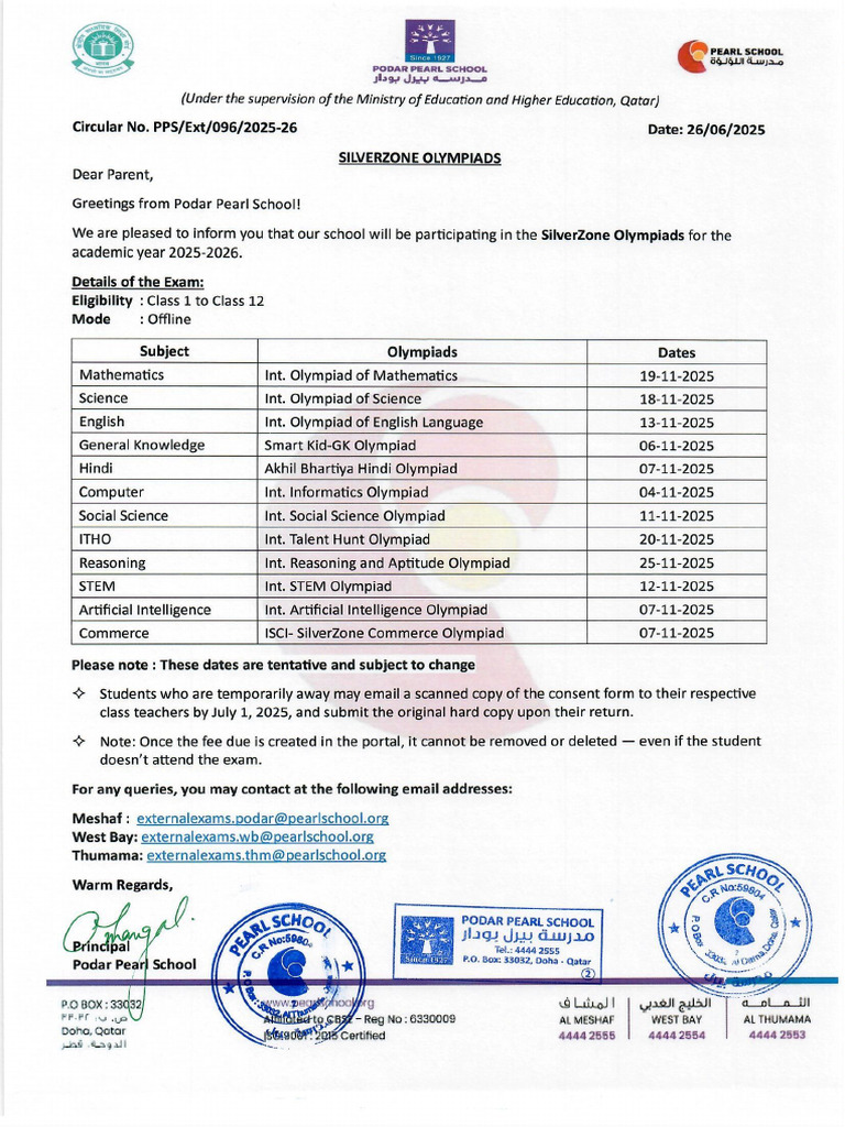 Circular 096 - Silver Zone Olympiads | PDF