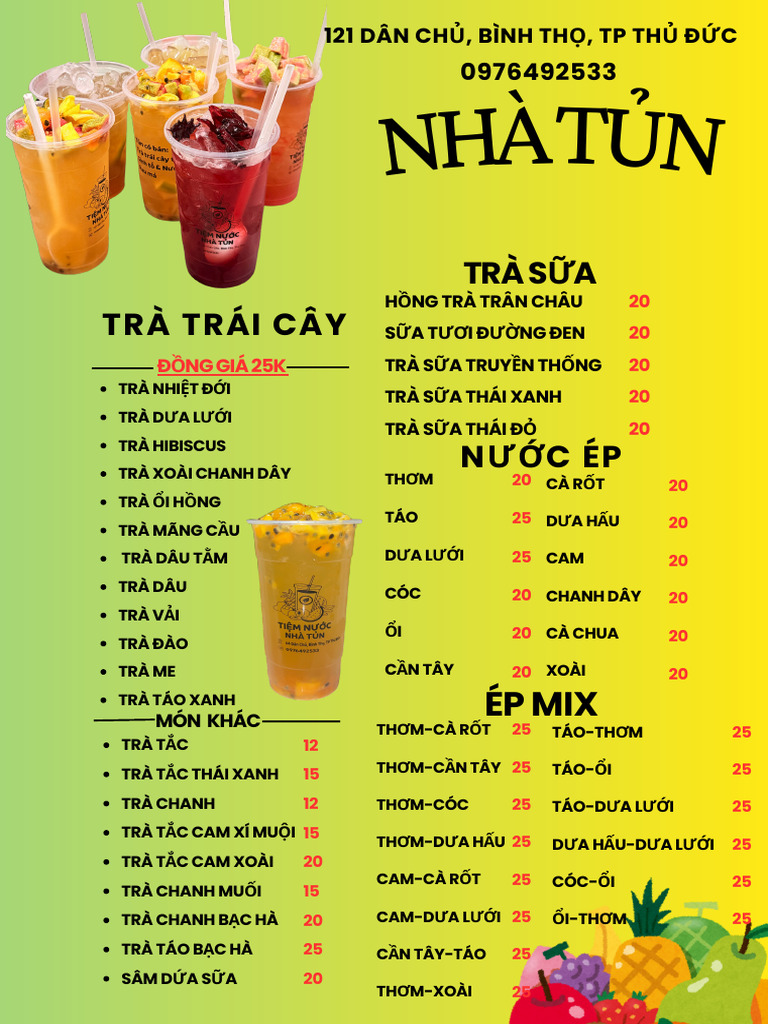 Green Minimalist Illustrative Cafe Menu PDF | PDF