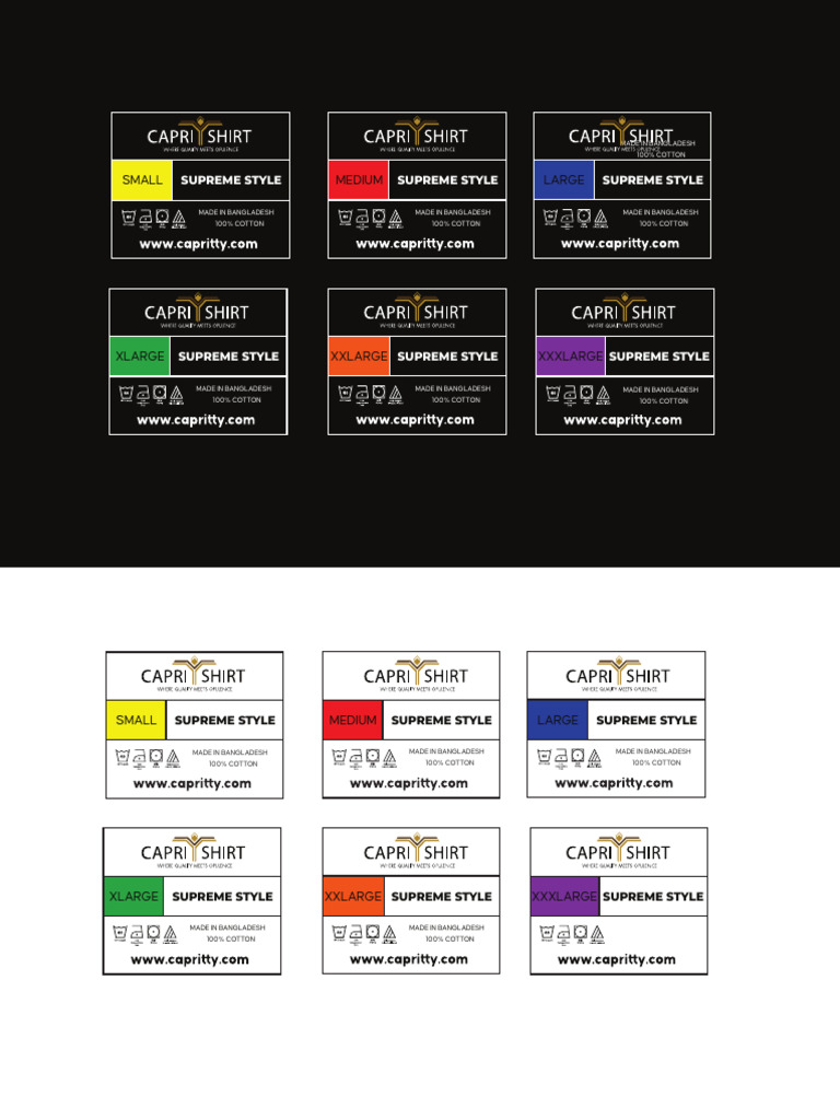 Tshirt Labels SUPREME | PDF