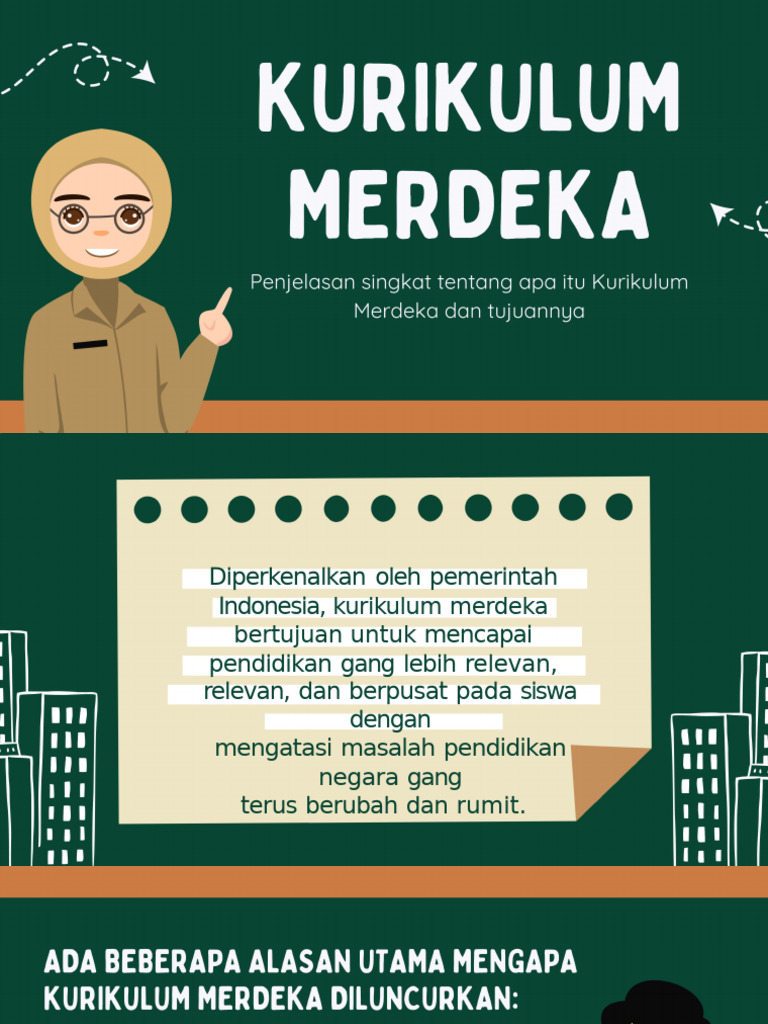 Kurikulum Merdeka Presentasi Hijau Ilustrasi | PDF