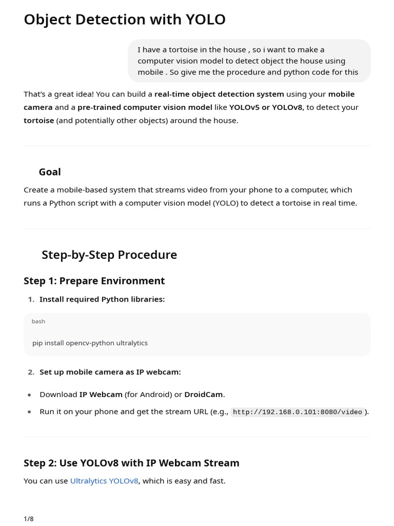 Object Detection With YOLO - Tortoise | PDF | Computing | Software