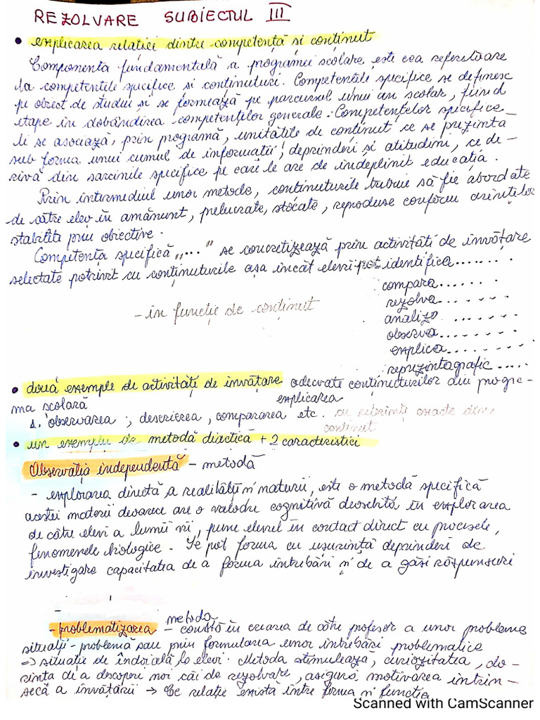 Subiectul III | PDF