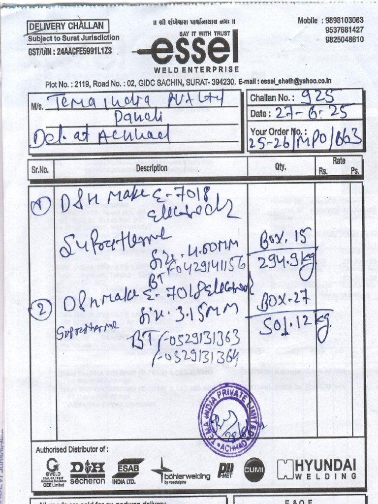 Essel Weld 925 | PDF