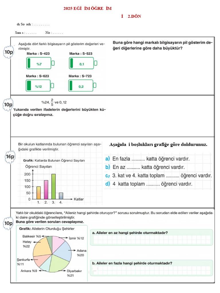 5 Matematik 2 D 2 Yazl 2 Senaryo | PDF