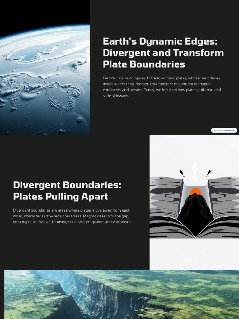 Earths Dynamic Edges Divergent and Transform Plate Boundaries - PPTX ...