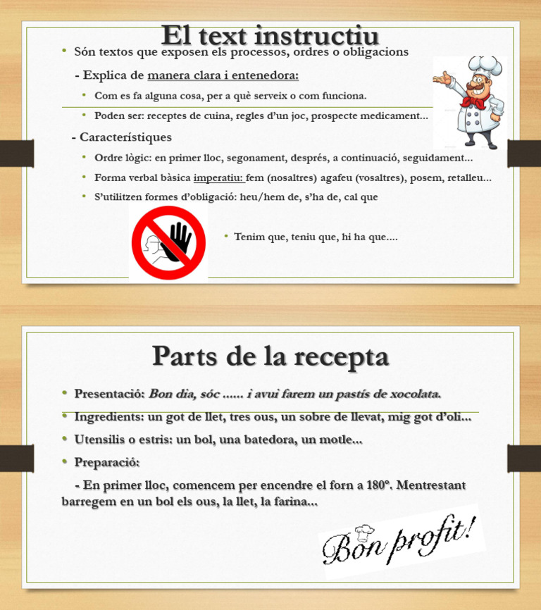 Prova Oral Recepta de Cuina | PDF