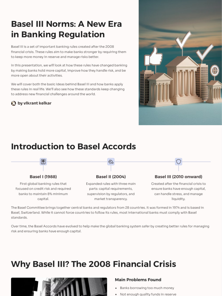 Basel III Norms A New Era in Banking Regulation | PDF | Basel Iii | Capital Adequacy Ratio