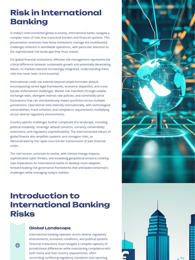 13 Risk in International Banking | PDF | Financial Risk | Banks