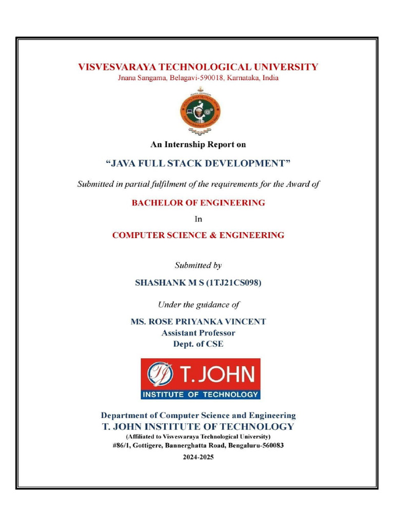 Internship Report | PDF
