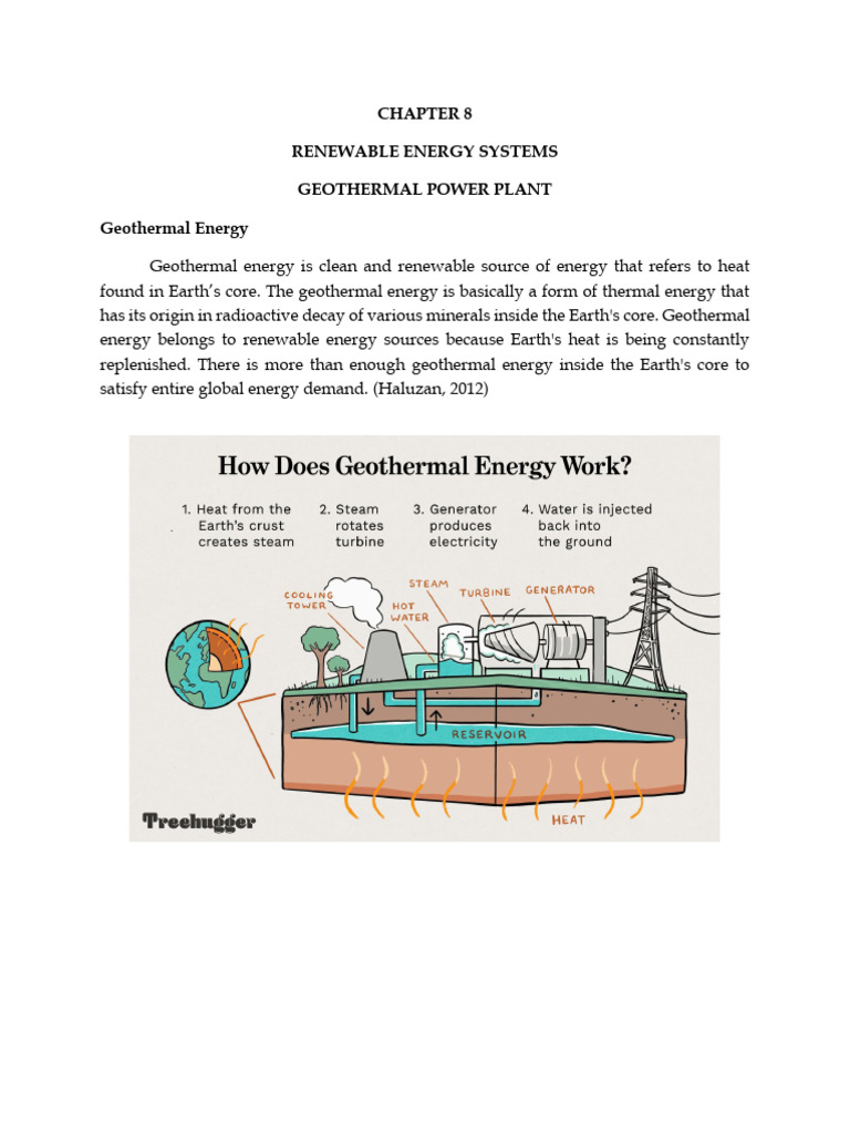 Chapter 8 Renewable Energy Geothermal Power Plant | PDF | Geothermal ...