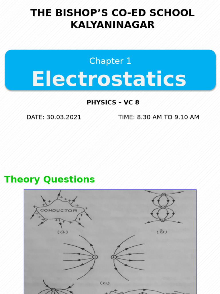Grade 12 - Physics - VC 8 - Gauss Theorem | PDF | Flux | Sphere