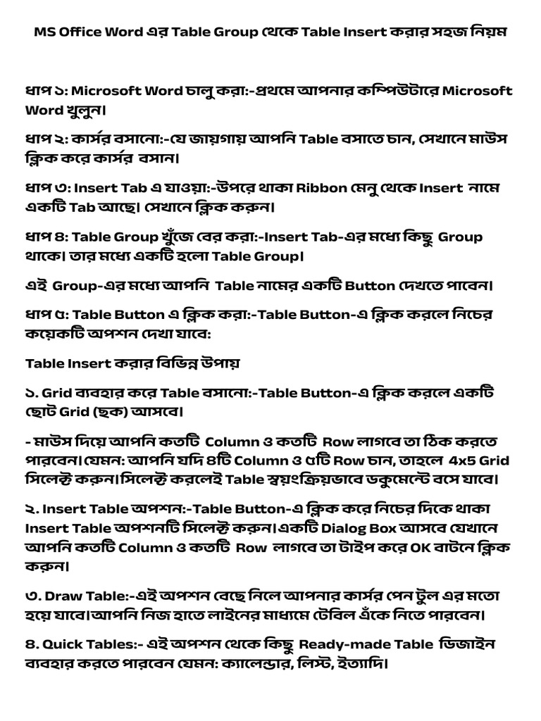 Table Format | PDF