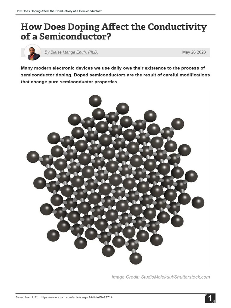 How Does Doping Affect The Conductivity of A Semiconductor | PDF ...