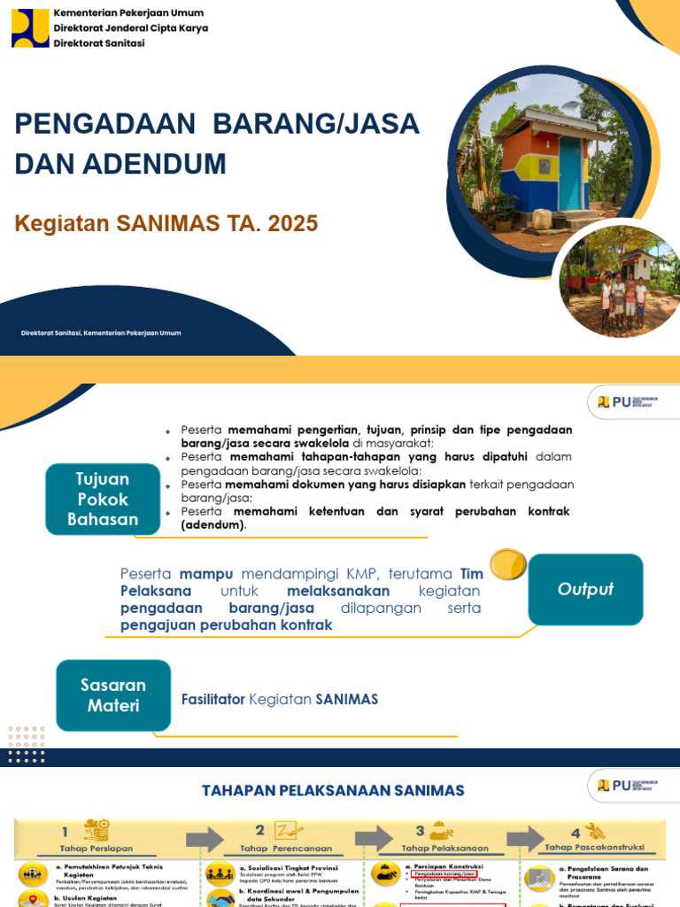 Pengadaan Swakelola SANIMAS 2025 | PDF