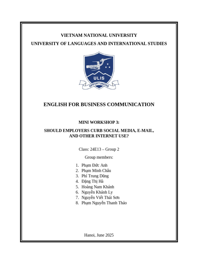 (Mnws - g02) Presentation Outline | PDF | Employment | Internet