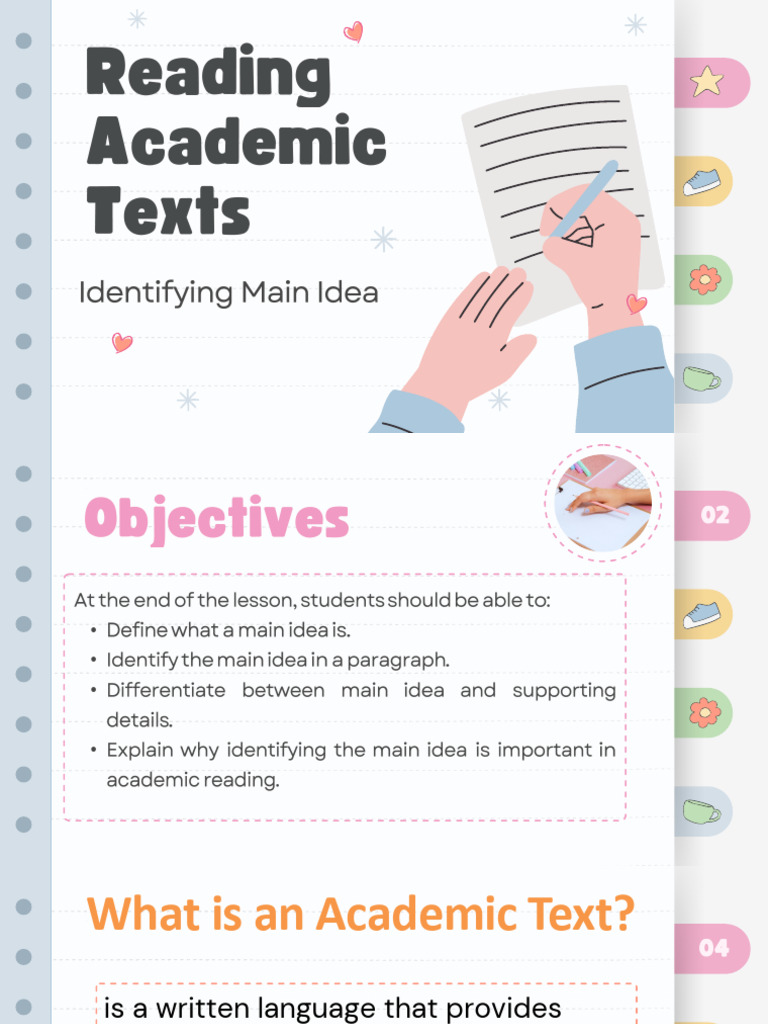 Identifying The Main Idea | PDF