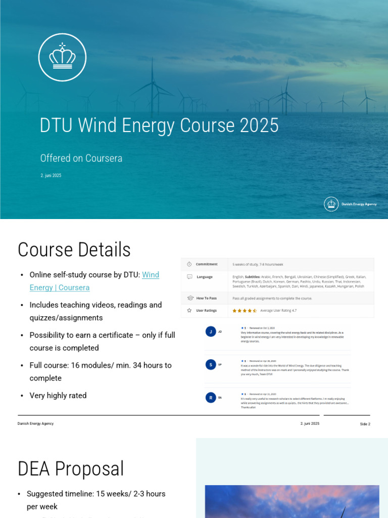 DTU Wind Energy Online Course 2025 | PDF | Wind Power | Wind Turbine