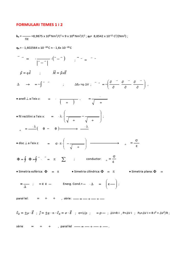 Formulari Temes 1 I 2. 2018-2019 | PDF