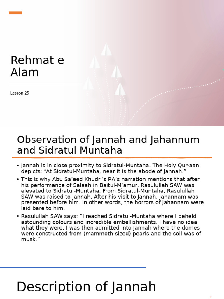 Rehmat e Alam Lesson 26 | PDF | Muhammad | Hadith