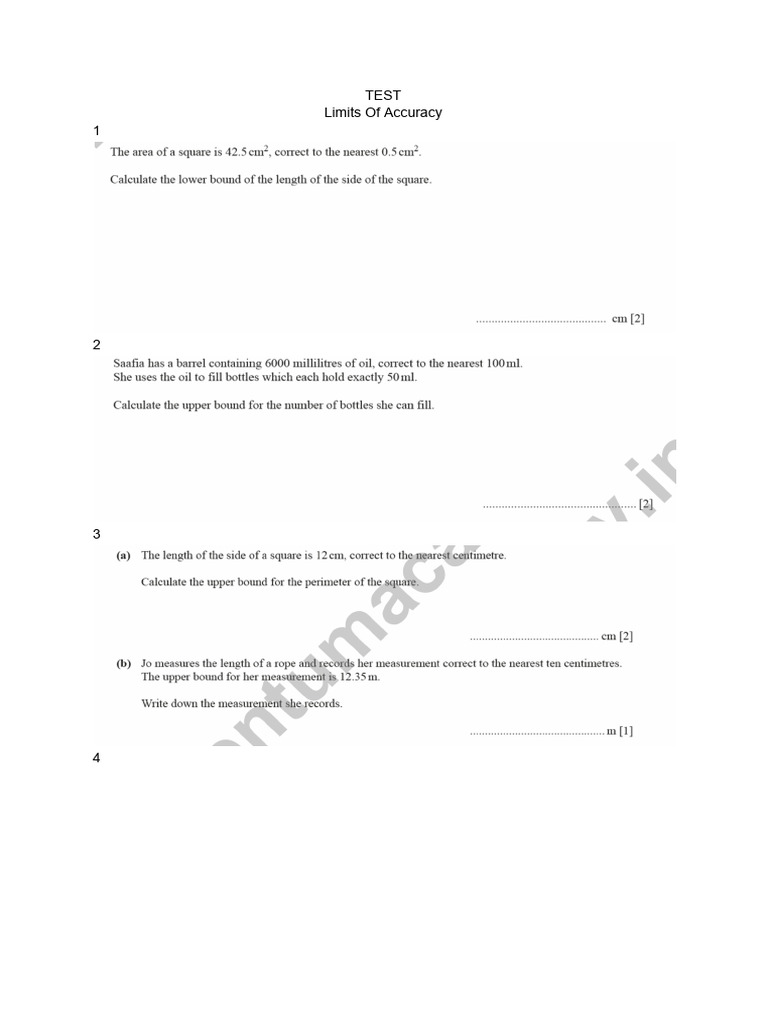 Test Limits of ACC | PDF