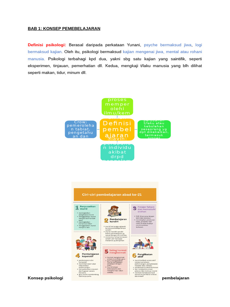 BAB 1 Kuiz Psikologi | PDF