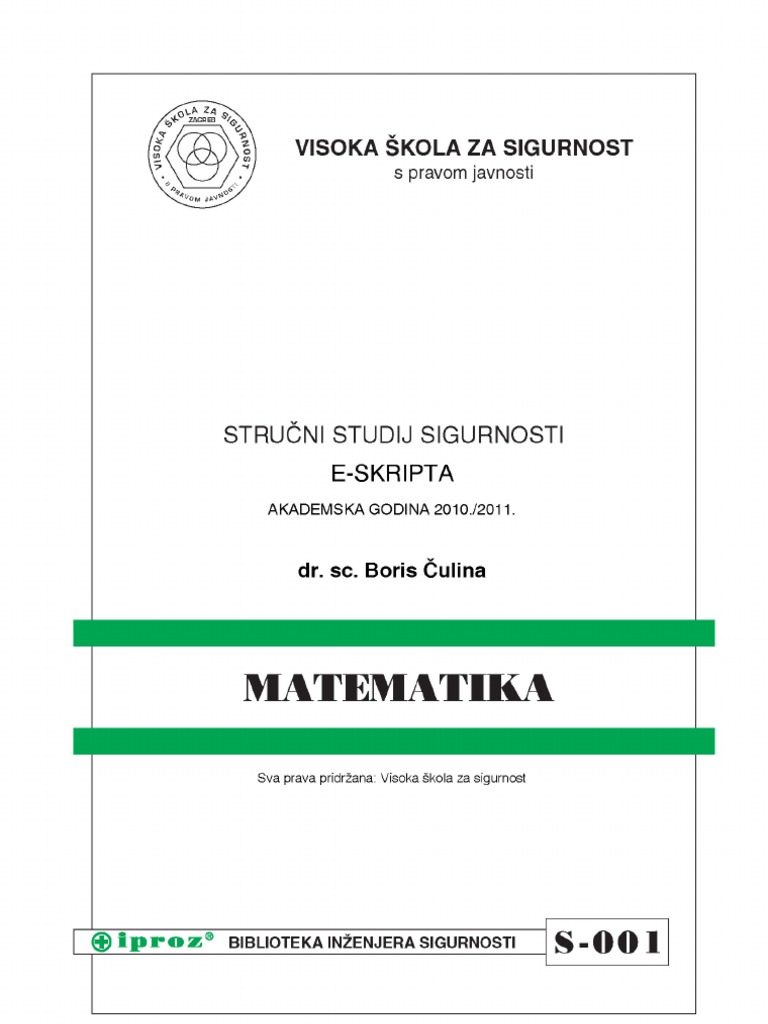 Matematika - E-Skripta | PDF