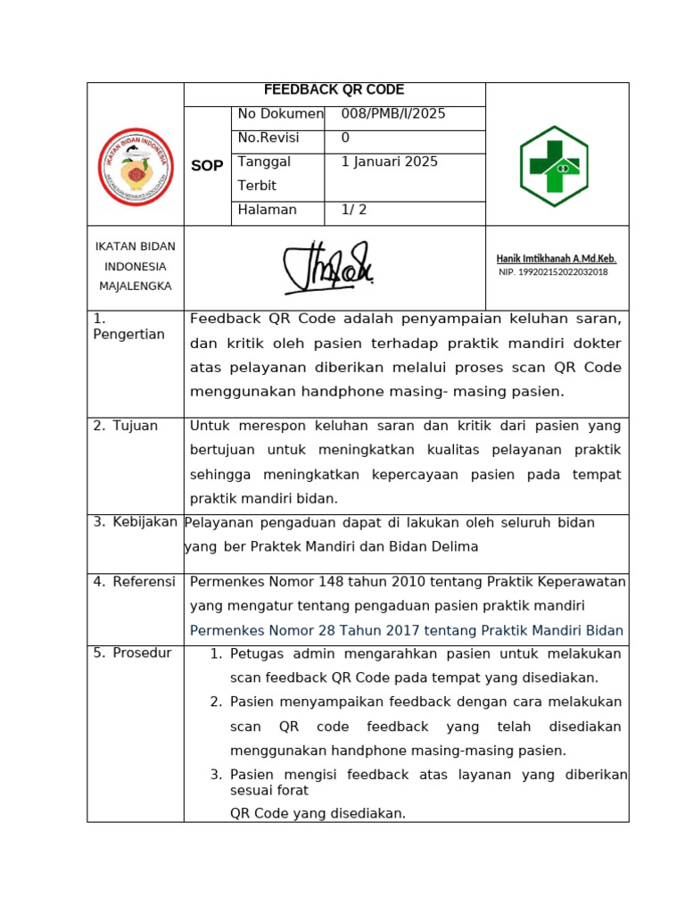 Spo Feedback QR Code | PDF