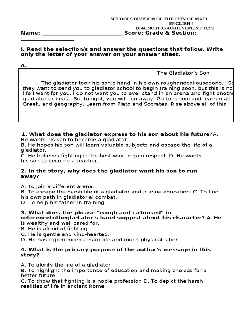 English 4 2025 Final With Answer Key Pdf Water Water Cycle