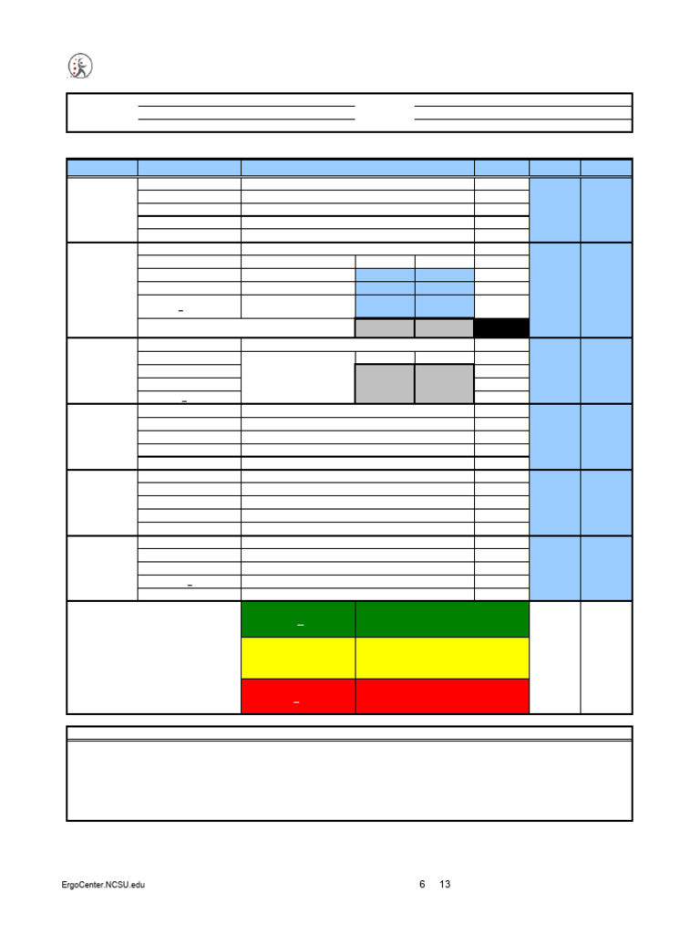 Strain Index Scoring Sheet | PDF