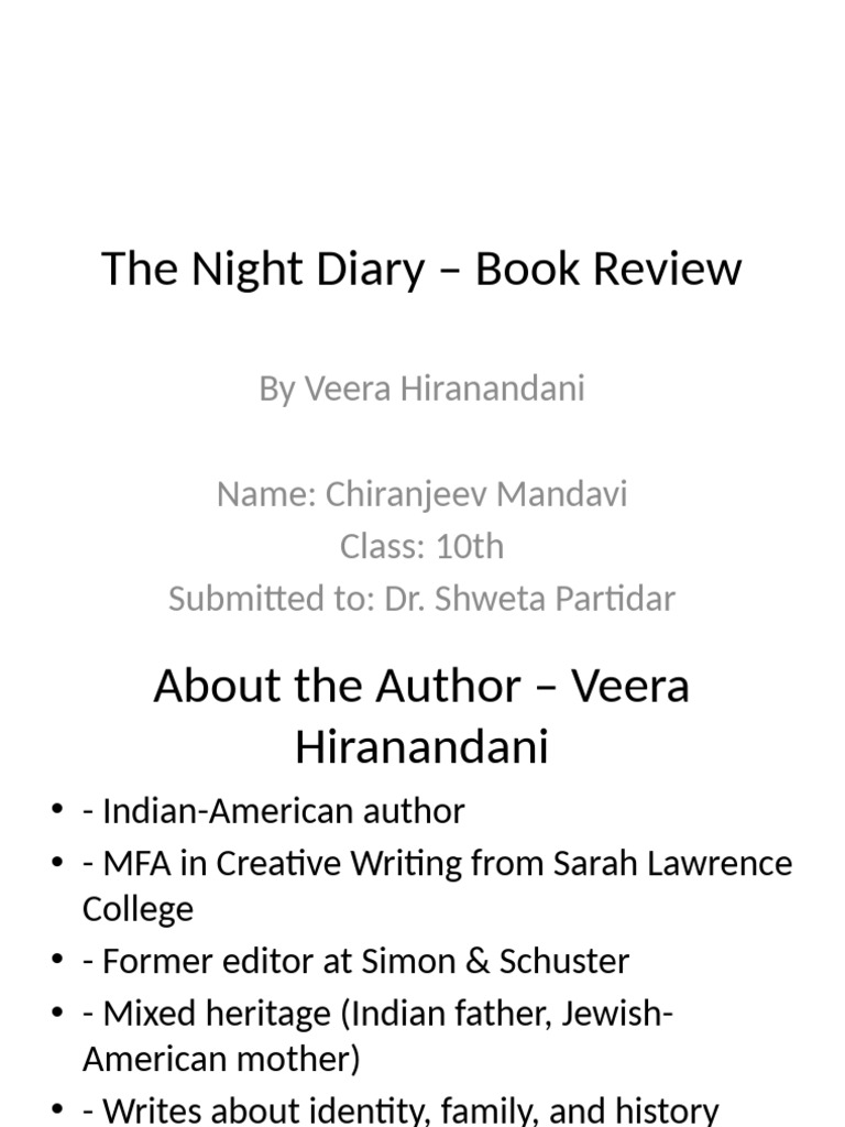 The Night Diary: A Book Review | PDF