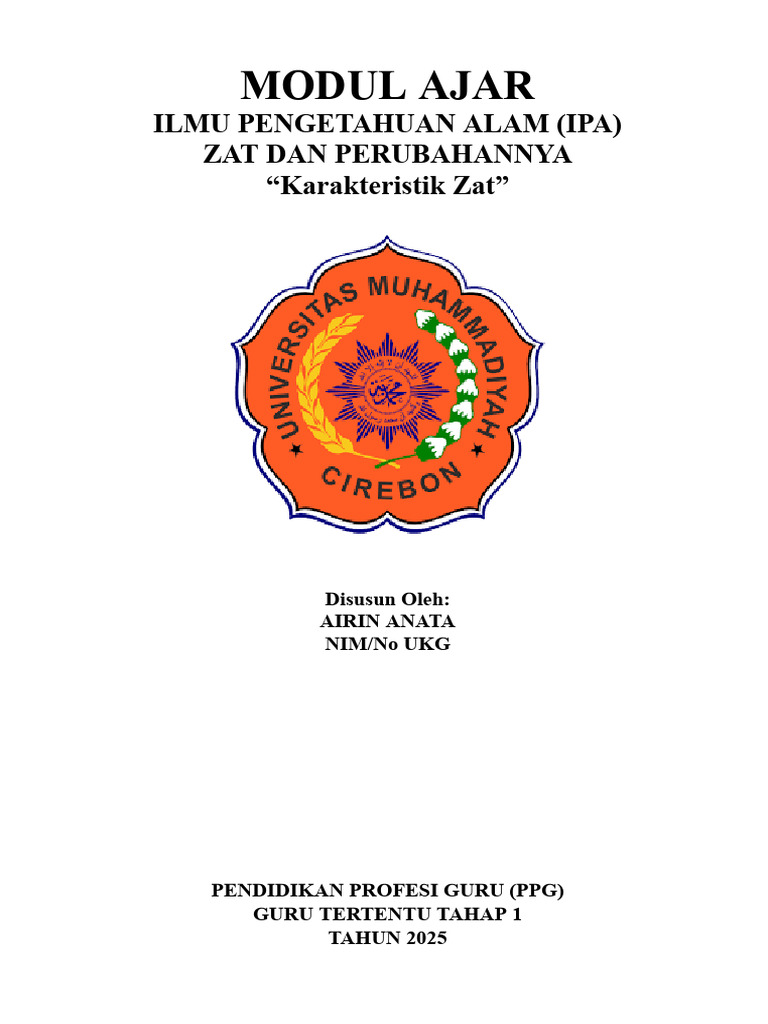 Cover Modul Ajar IPA 2025 | PDF