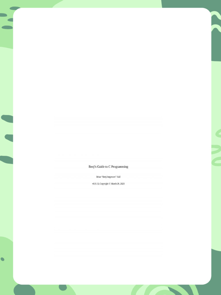 Beej S Guide To C Programming Brian Beej Jorgensen Hall PDF Download | PDF | Computing ...