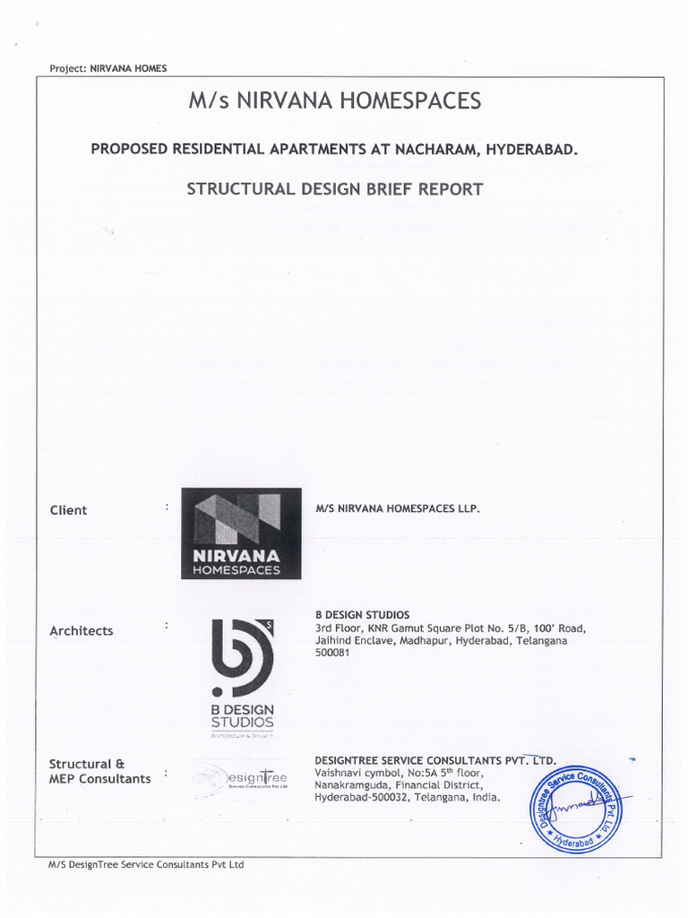 Nirvana Homes Structural DBR - r3 | PDF