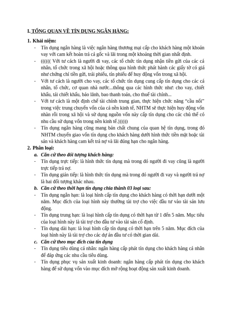 Phân Tích Quy Trình Tín D NG | PDF