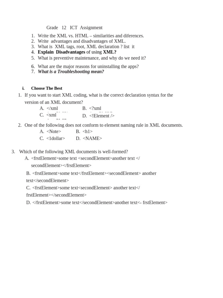Grade 12 ICT Assignment | PDF