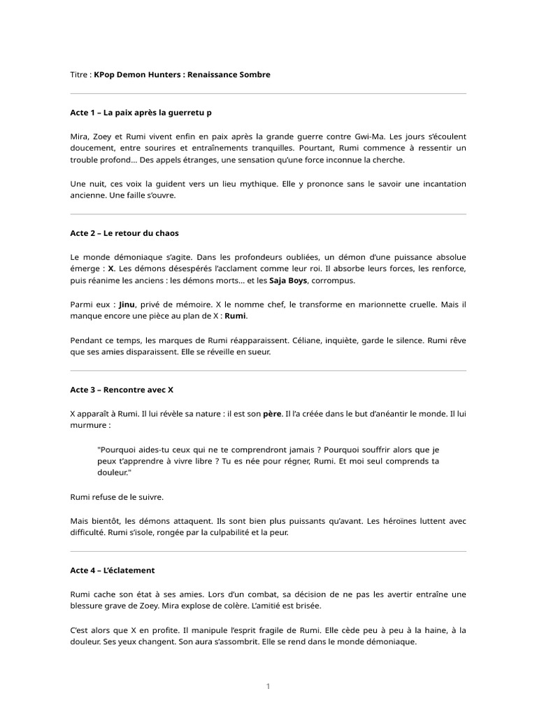 KPop Demon Hunters : Paroles Dévoilées | PDF