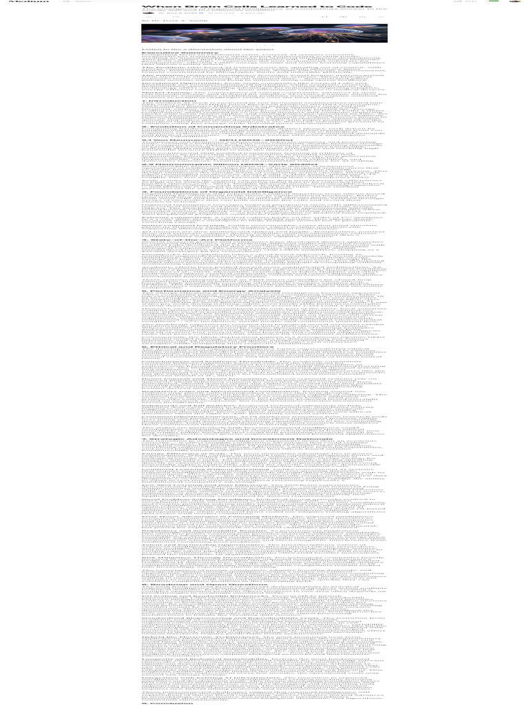 When Brain Cells Learned To Code. The Emergence of Organoid Intelligence - by Dr. Jerry A. Smith ...