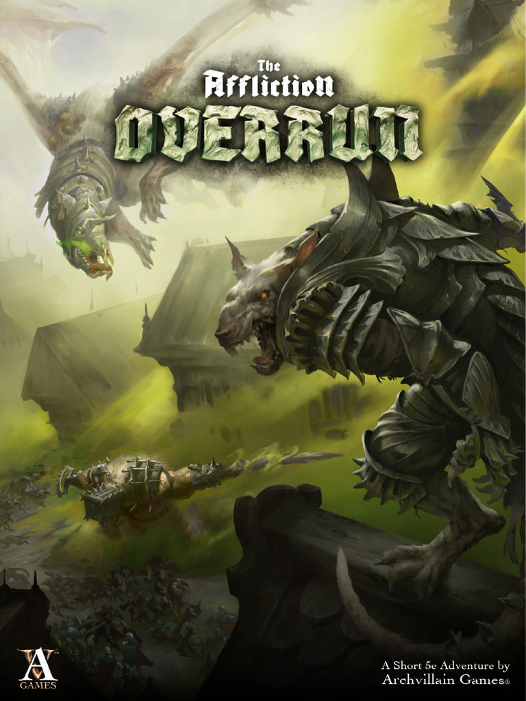 Archvillain Adventures - The Affliction - Overrun 5e Module Digital (A4 ...