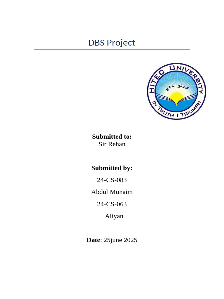 DBS Project Lab Report | PDF | Php | My Sql