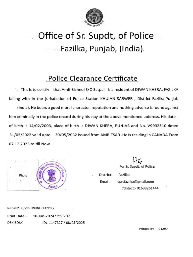Amit Bishnoi PCC - Page-0001 | PDF