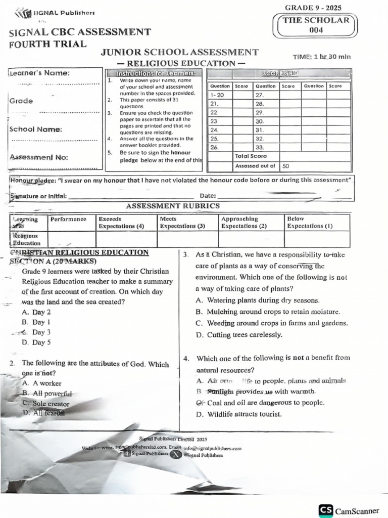 Religious Education G9 | PDF