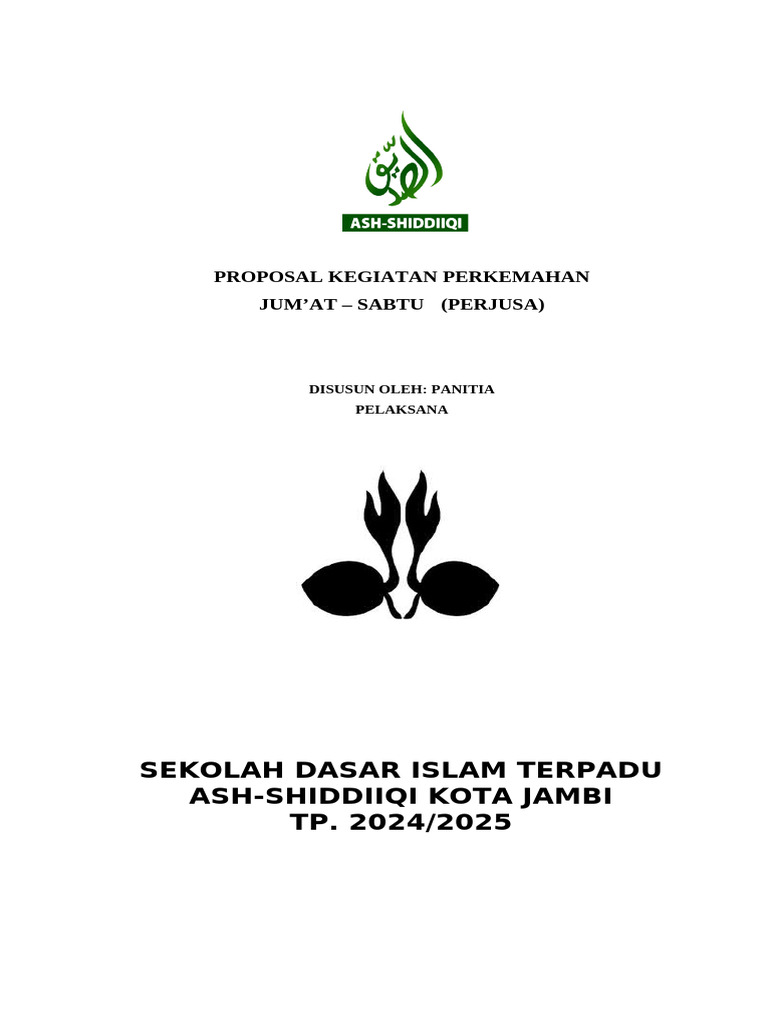 Proposal Perkemahan SDIT Ash-Shiddiiqi | PDF