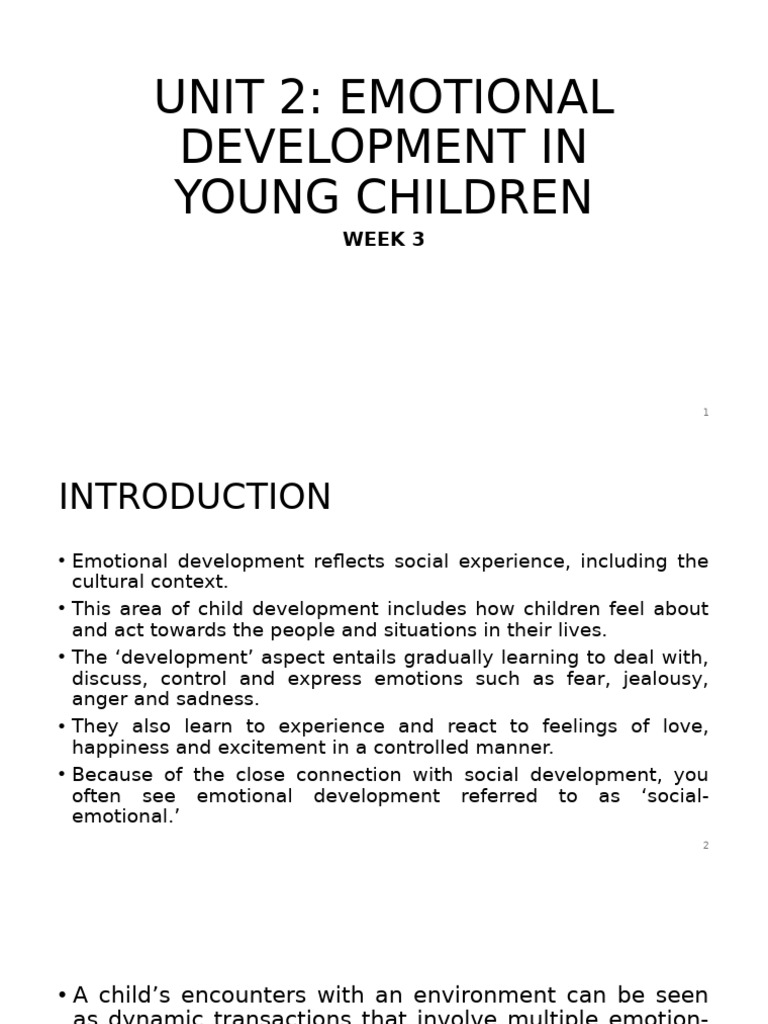 Emotional Development in Young Children | PDF | Emotions | Learning