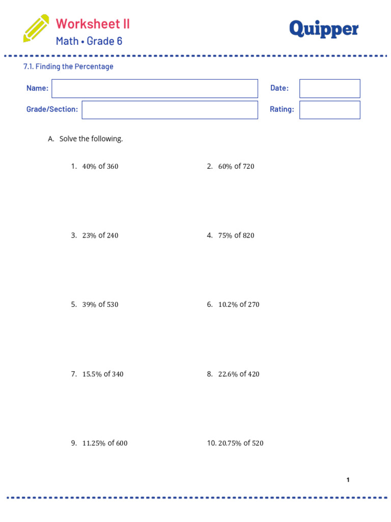 Me Math 6 q2 0701 Ws2 | PDF