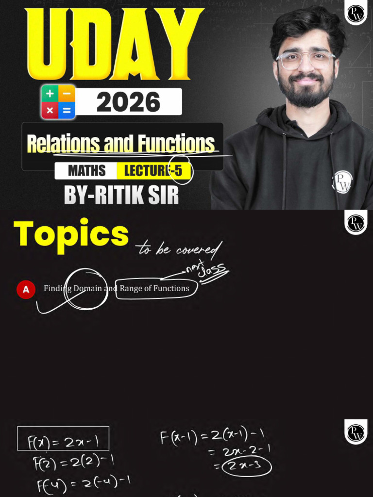 Relation and Functions 05 - Class Notes PDF | PDF